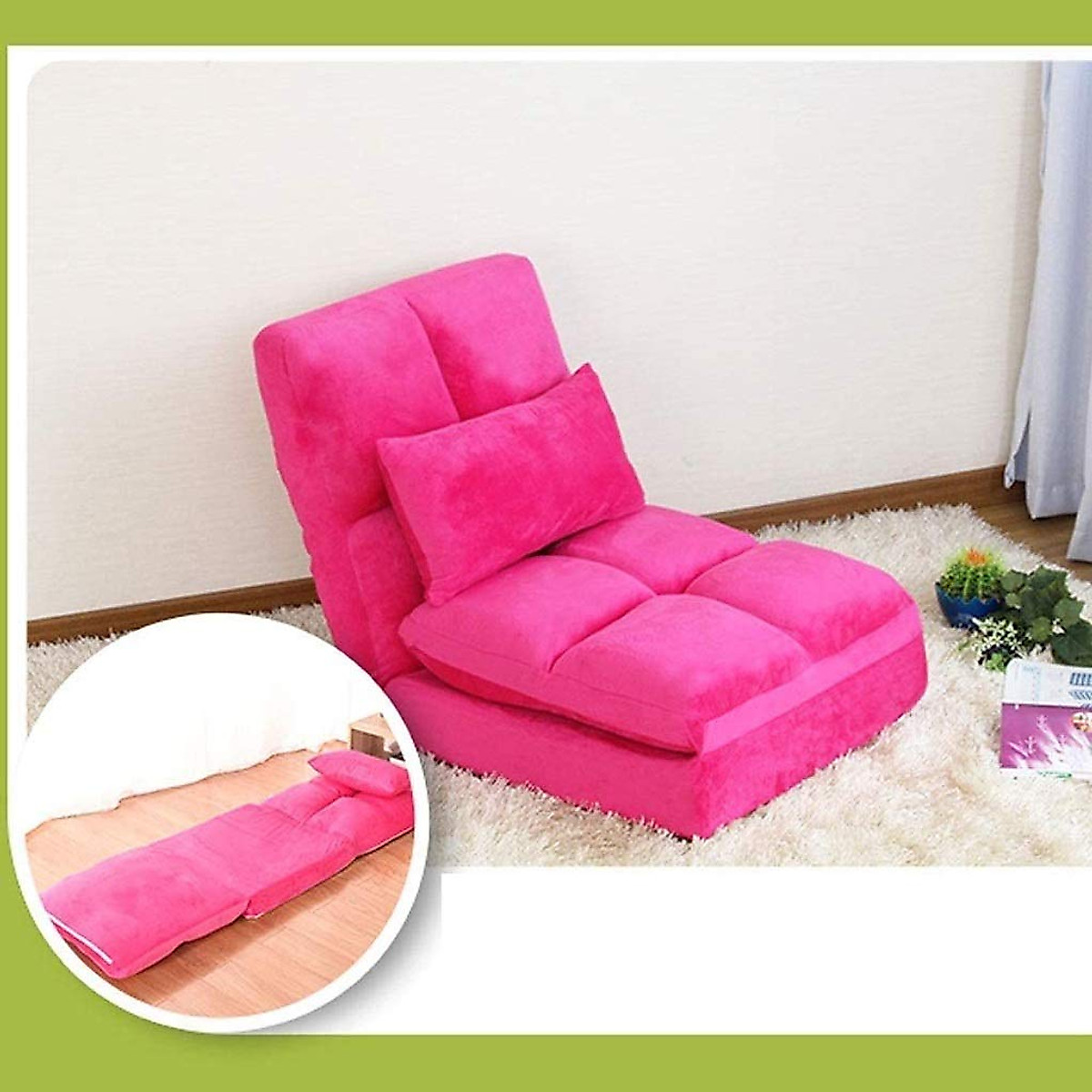 WXBDD Lazy Sofa, Tatami Folding Single Sofa Bed Creative Bedroom Multifunctional Sofa