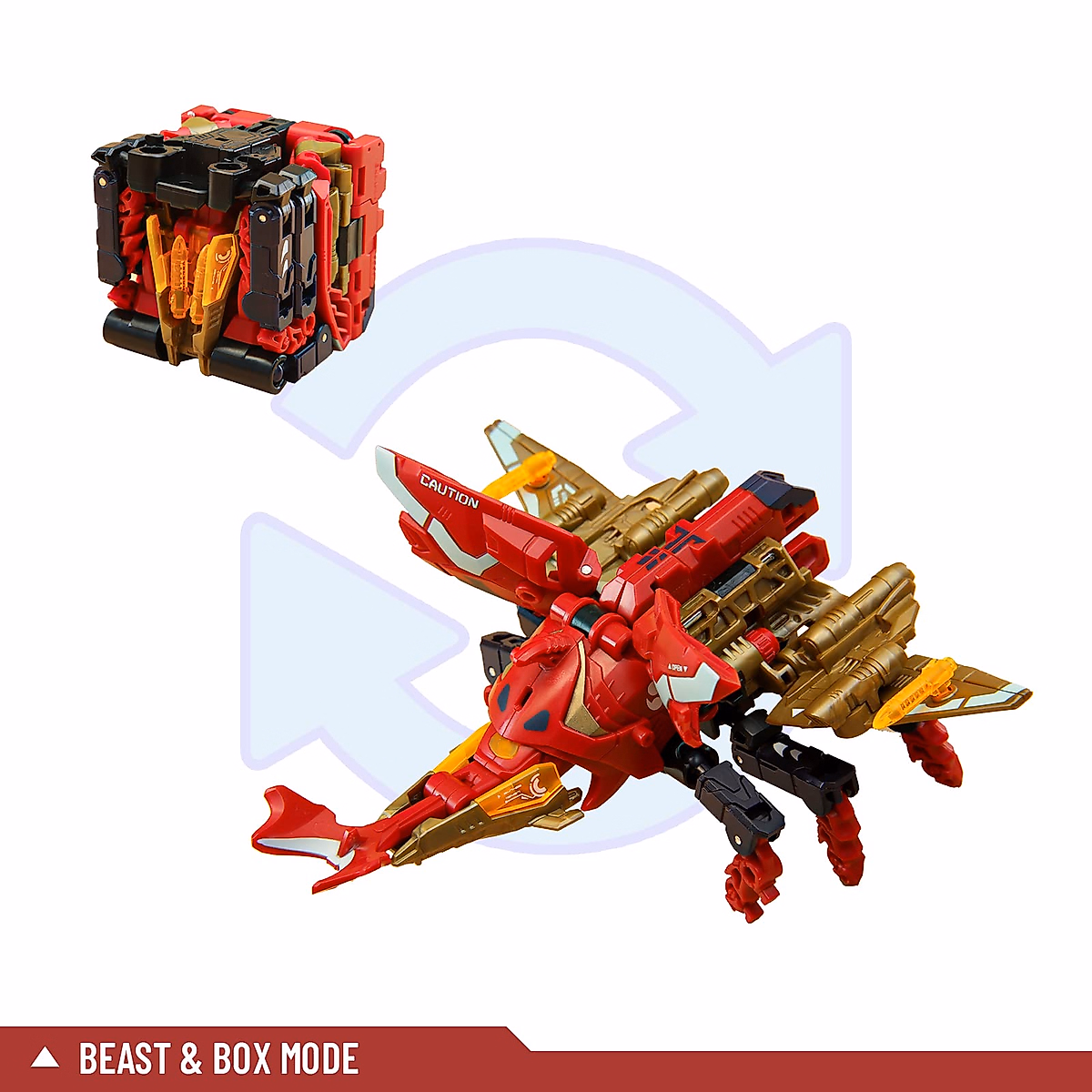52TOYS Beastbox BB-32 Demon Dart Deformation Toys Action Figure, Converting Toys Deforms in Mecha and Cube, Perfect Birthday Party Gift for Teens and Adults