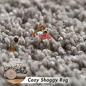 Solid Shag Rug 3x5 Rugs for Living Room Large Area Rug Machine Washable Area Rugs, Ideal for Carpet Floor Use