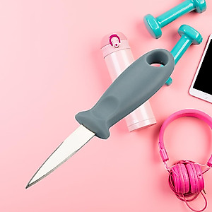 Cabilock Oyster Clam Shucking Knife Stainless Steel Oyster Shucker with Plastic Handle Non-slip Oyster Opener Seafood Opening Tools for Shellfish