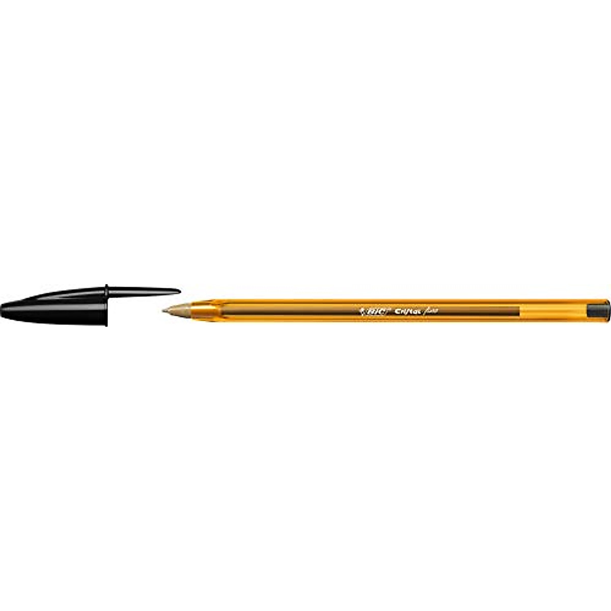 BIC Cristal Original, Ballpoint Pens, Every-Day Biro Pens with Fine Point (0.8 mm), Ideal for School and Office, Black, Pack of 50