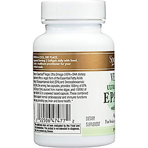 Spectrum Essentials Soft Gels, Vegan Ultra Omega-3 EPA and DHA with Vitamin D, 60 Count