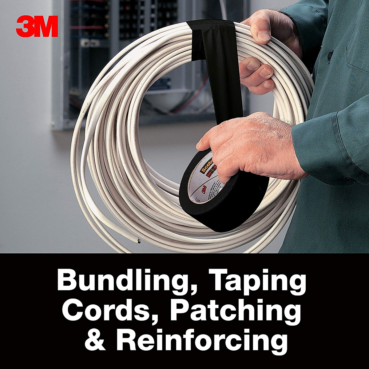 3M 3960-BK Duct Tape, 60 Yards, Black