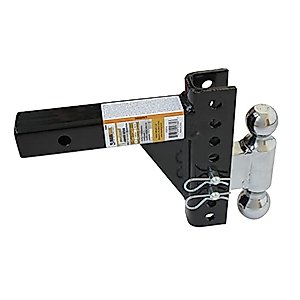 MaxxHaul 70380 Black/Chrome Adjust Dual Ball Mount