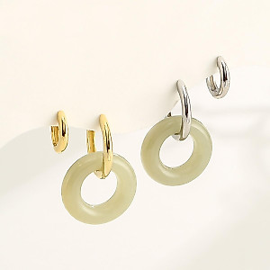 925 Sterling Silver 11.94X11mm Hoop Earring Setting French Lever Earring Hooks Wire Base Blank Drop Dangle Earrings Mounting for Women(Gold Color)