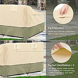 KylinLucky Outdoor Furniture Sofa Covers Waterproof, 2-Seater Patio Loveseat Bench Couch Covers Fits up to 78 x 42 x 30 inches