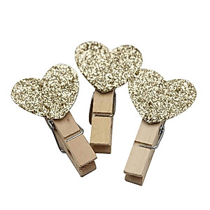 Mybbshower Gold Glitter Heart Stickers Engagement Party Wedding Invitation Decoration Envelope Seals Pack of 200