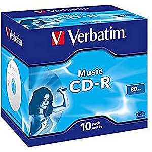 Verbatim CDR 80 Audio 10 Pack J/Case (16x)