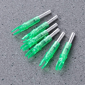 SGerste Lighted Archery LED Arrow Nocks Hunting Internal Arrow Nocks Nocks Tails Fit 6.2mm Arrow Shaft 6pcs