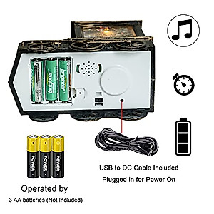 Wondise Lighted Christmas Snow Globes Musical Lantern with Timer, Battery Operated and USB Powered Spinning Water and Swirling Glitter Holiday Decoration