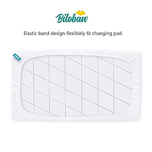 Changing Pad Cover Waterproof, 100% Organic Cotton Changing Pad Sheets, 2 Pack Diaper Changing Table Cover, Ultra Soft Cradle Sheets for Baby Boys and Girls, Breathable & Smooth