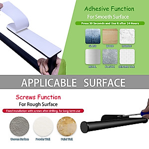 Magnetic Paper Towel Holder, OBODING, 3-in-1 Multifunctional Black Kitchen Paper Towel Holders with Strong Magnetic Backing, for Kitchen, Refrigerator, Grill, Garage, Toolbox, RV (Black)