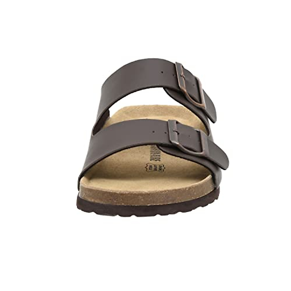 CUSHIONAIRE Men's Lane Cork footbed Sandal with +Comfort, Brown Nappa 10