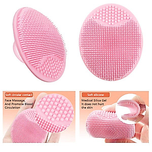 10PCS Silicone Facial Cleansing Brush,Super Soft Face Scrub Clean Brush, Acne Blackheads Removing Handheld Face Scrubber,for Sensitive, Delicate, Dry Skin