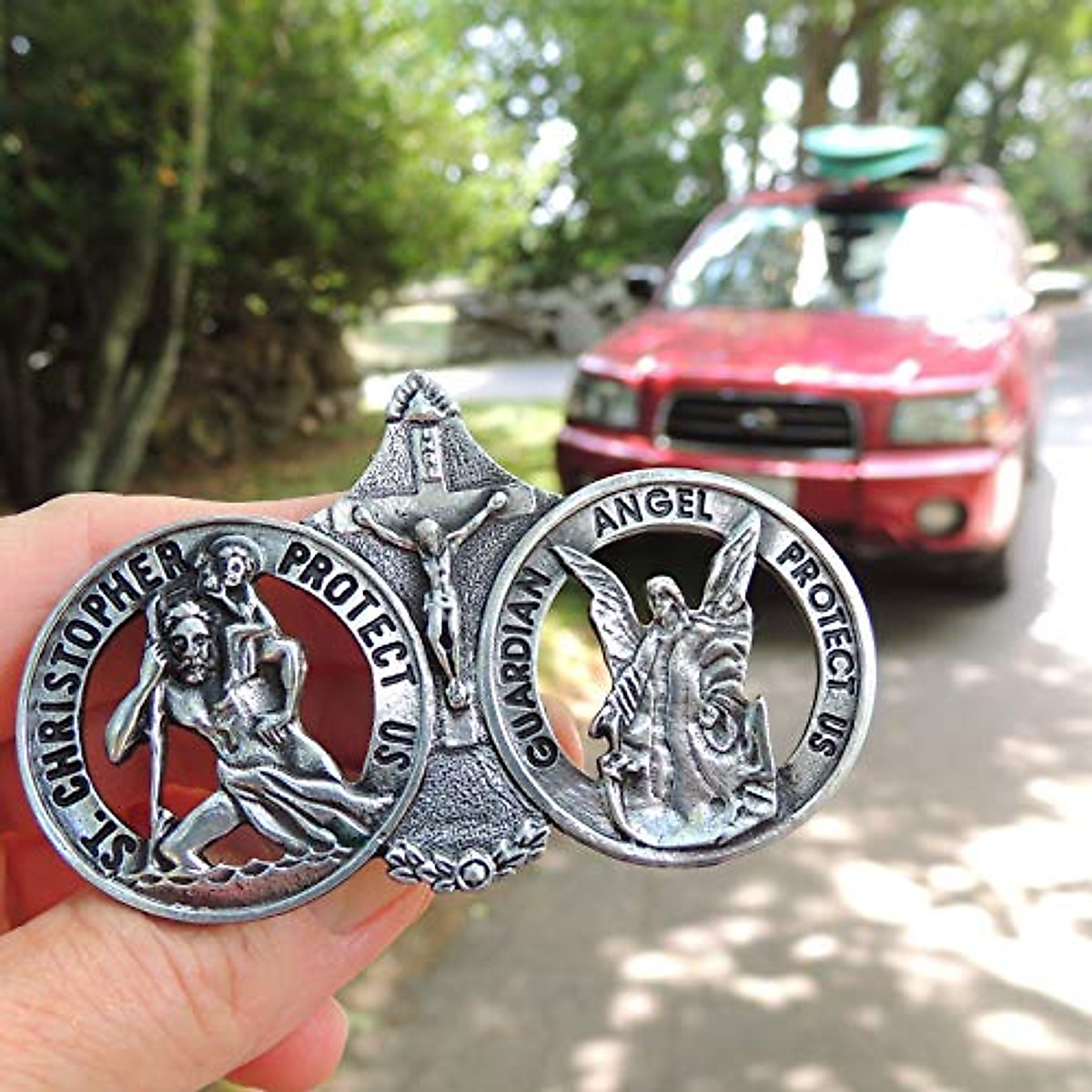 Cathedral Art St. Christopher Visor Clip, One Size, Silver