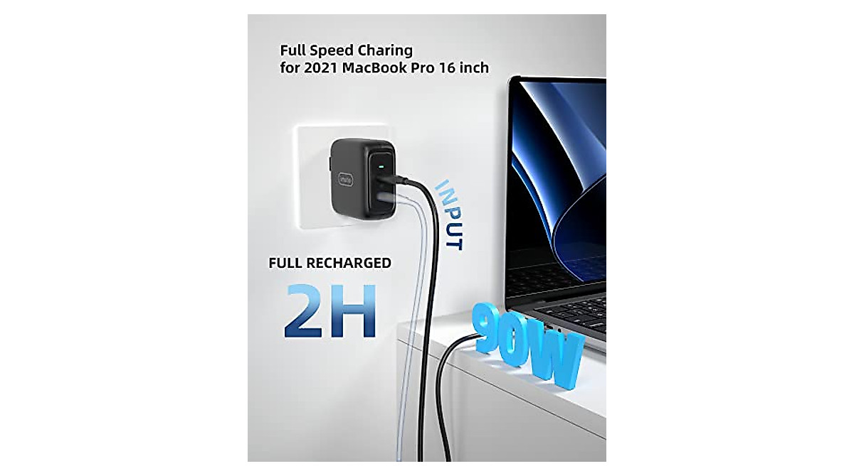 imuto 90W Dual USB C Charger - Fast, Compact & Safe Power Adapter