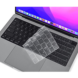 CaseBuy Premium Keyboard Cover for M2 M3 MacBook Air 15 inch A2941 A3114, M2 M3 MacBook Air 13.6" A2681 A3113, 2024 2023 2022 2021 MacBook Pro 14" 16" M4 M3 M2 M1 Chip Pro/Max, US ANSI Layout