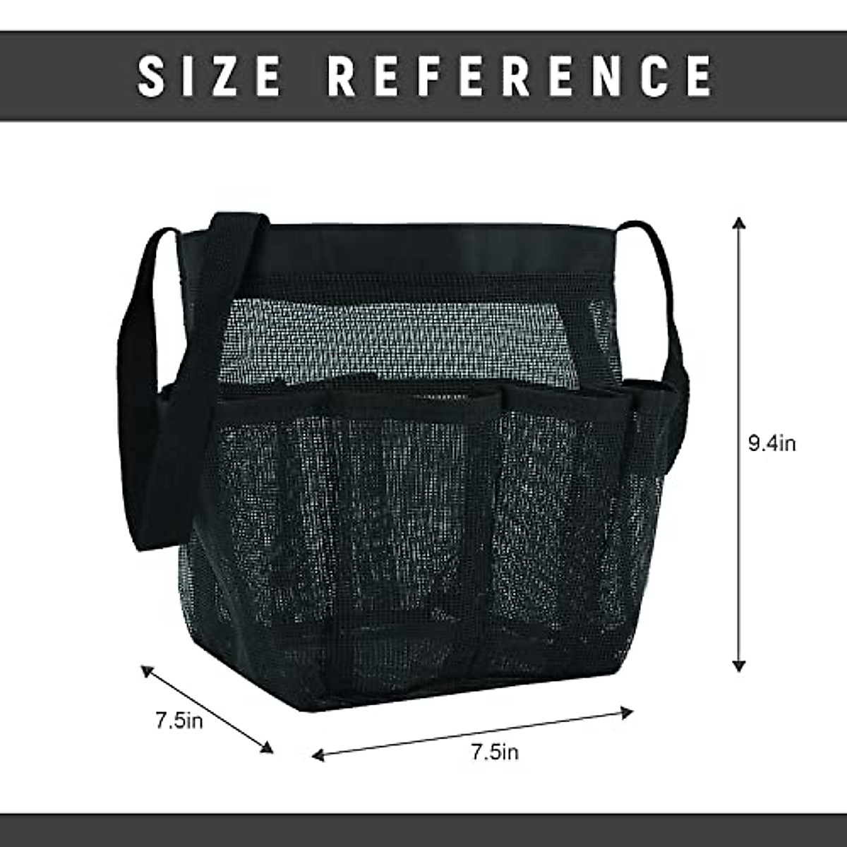 Ynport Mesh Shower Caddy for College Dorm Room Hanging Portable Shower Tote Bag Large Toiletry Bag Bathroom Accessories Basket