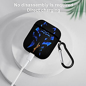 Ahsoka Tano Fulcrum Easy to Install and Remove Bluetooth Earphone Case with Hook for Airpods 1 and Airpods 2, Dust Proof, Drop Proof, Scratch Proof. Not Easy to Fall Off
