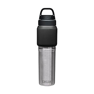 CamelBak MultiBev Water Bottle & Travel Cup – Vacuum Insulated Stainless Steel – Black – 22oz bottle & 16oz cup