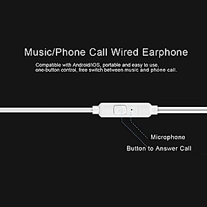 Earbuds Wired in-Ear Headphones with Microphone, in-Ear Earbud Headphones with Mic, Noise Isolating, Clear Sound, Ear Bud Tips, 3.5mm Jack Earphones for Phones and Laptops Black + Golden