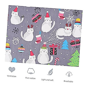 STOBOK 9pcs Scrapbook Xmas Squares Creative Sewing Dress Handmade Holdiay Wreath Cotton Bundle Scraps Doll Handbag Quilting Snowflake Art Stocking for Work Fashionable Fabric Purse