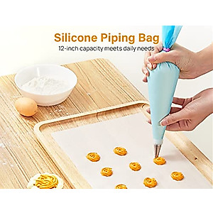 Kootek 42pcs Piping Bags and Tips Set, Cake Decorating Supplies Kits for Baking with 30 Numbered Frosting Icing Tips, 2 Reusable Pastry Bags, Easy Carry Storage Box and Other Baking Tools