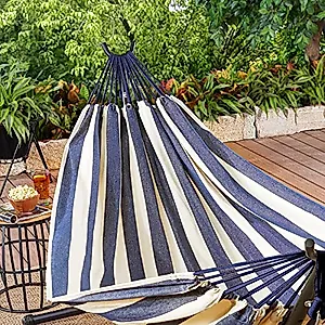 Anyoo Garden Cotton Hammock Comfortable Fabric Hammock with Tree Straps for Hanging Durable Hammock Up to 660lbs Portable Hammock with Travel Bag,Perfect for Camping Outdoor/Indoor Patio Backyard