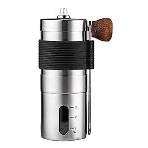 Adjustable Stainless Steel Manual Coffee Grinder, Portable Conical Burr Grinder for Home, Office, and Camping