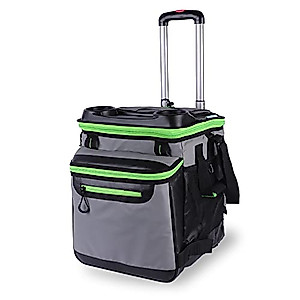 OLIVIA & AIDEN Insulated Rolling Beach Cooler with All Terrain Wheels for Beach, Camping and Picnic | Leak Proof and Collapsible | Large 60 Can Capacity