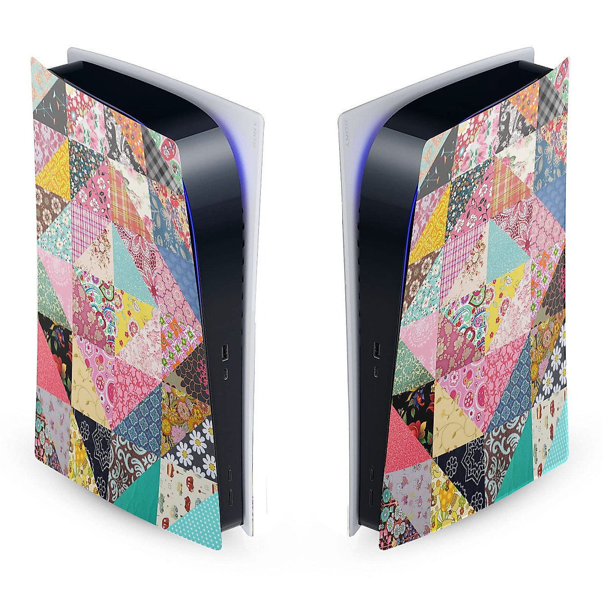 Head Case Designs Officially Licensed Rachel Caldwell Quilt Art Mix Vinyl Faceplate Sticker Gaming Skin Decal Cover Compatible With Sony PlayStation 5 PS5 Digital Edition Console