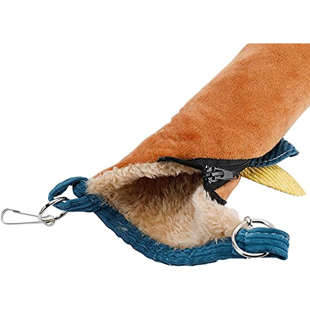 HYDDNice Hamster Hammock Cage Sugar Glider Hanging Fleece Bed Swing Bag Leaf Hanging Tunnel for Guinea Pig Hamster Squirrel