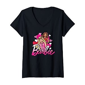 Barbie - Barbie Hearts V-Neck T-Shirt