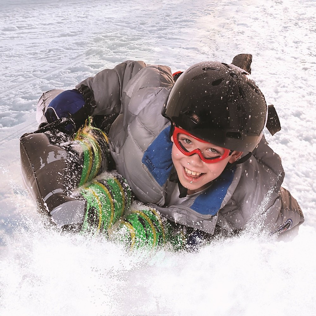 Pipeline SNO Lazer Sled Inflatable 1 Person Snow Tube Sled with 2 Grip Handles, 36” Inch Length