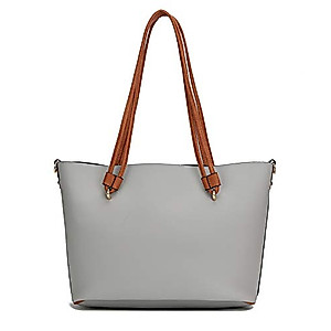 MKF 2-PC Set, Tote Handbag for Women, Satchel Pouch – PU Leather Purse – Crossbody Shoulder Bag Lady Pocketbook Red