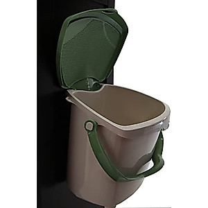 Redmon For Kids 8003 Sure-Close Kitchen Food Scrap Warm Gray Pail, Beige