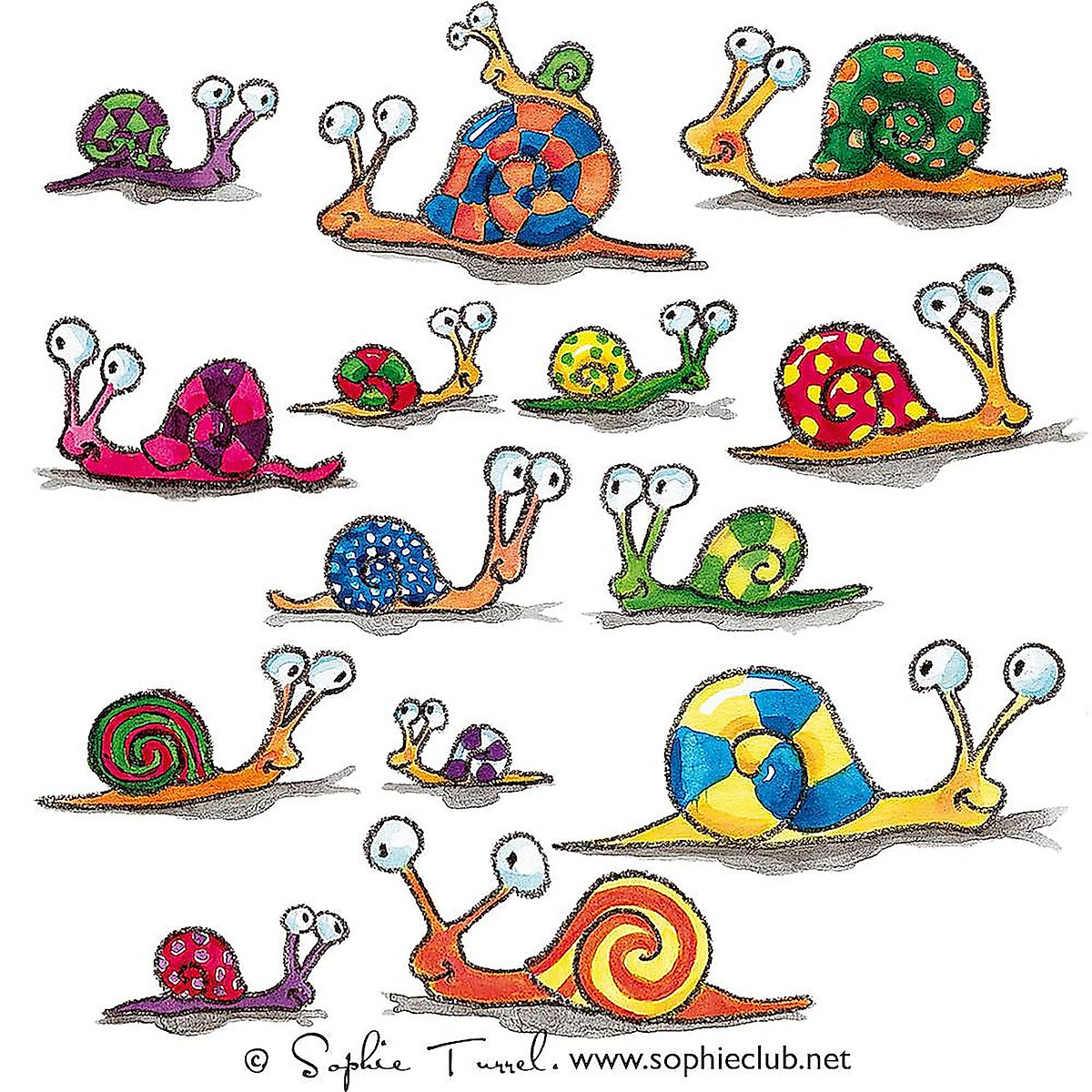 CafePress Snails Abound! Mug By Sophie Turrel Ceramic Coffee Mug, Tea Cup 11 oz