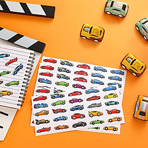 500 Pcs Race Car Stickers for Kids Transportation Stickers Sports Car Stickers Vehicle Stickers for Boys Toddler Teens Car Themed Party Favors Teacher Reward Educational Toy Art Craft Activities