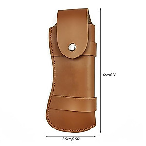 FeiYeup Quality Foldable Knife Pouches PU Cover Folding Knife Sheath Knife Holder Knife Accessory Perfect for Folding Knife PU Knife Sheath