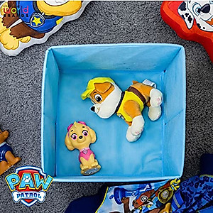 Character World Paw Patrol Officially Licensed Storage Boxes | 2 Pack Foldable Storage Cubes Tower Design | Perfect For Organising Children's Room, Kids Playroom