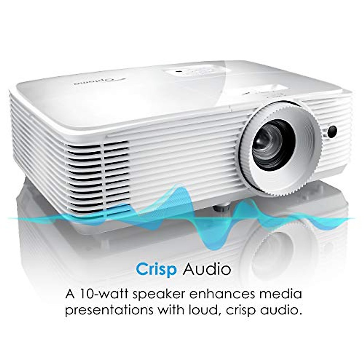 Optoma W335 WXGA DLP Professional Projector | Bright 3800 Lumens | Business Presentations, Classrooms, or Home | 15,000 Hour lamp Life | Speaker Built in | Portable Size