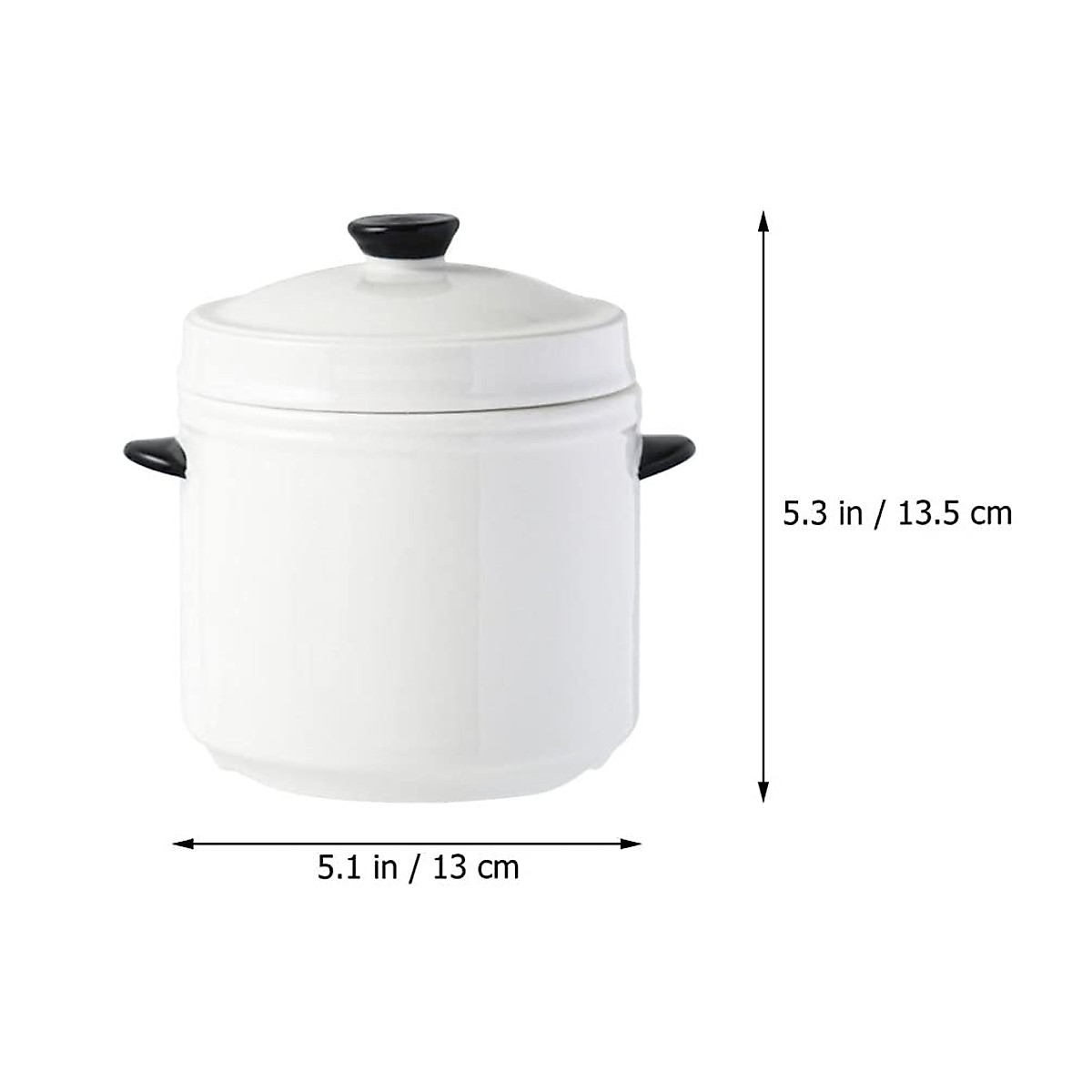 Hemoton Small Ceramic Stew Pot Stockpot Miso Soup Bowl with Lid Japanese Bowl for Bird Nest Tonic Dessert Noodle Soup Salad Pasta