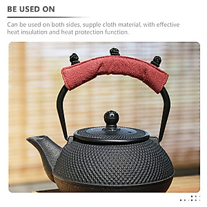UPKOCH Japanese Home Gadgets Tea Kettle Handle Cover Wrap Heat Resistant Teapot Handle Cover Pot Holder Sleeve Vintage Pot Pan Handle Covers Grip Mitt Glove for Home Kitchen Kettle Handle Wrap