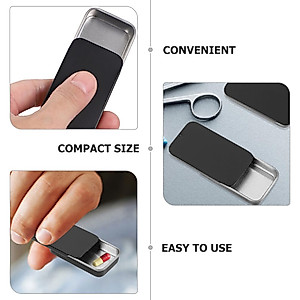 Hemoton 20pcs Rectangular Slide Top Tinplate Box Sliding Cover Push-Pull Tin Box Metal Tin Containers for Candies Jewelry Crafts Lip Balm Storage 50x25x10mm