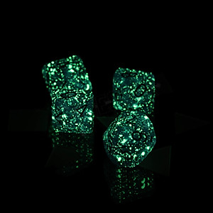 Borealis Teal/Gold Luminary Set of Ten d10s (27385)