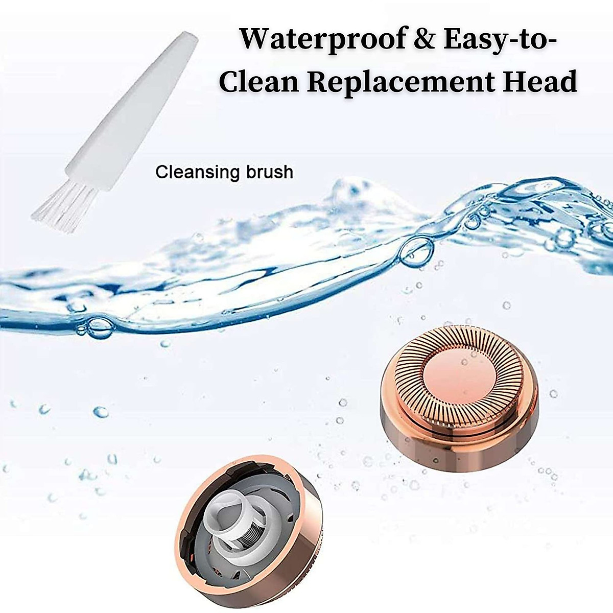 4PCS Facial Hair Remover Replacement Heads for Finishing Touch Flawless Facial Hair Removal Tool for Women, As Seen On TV 18K Gold-Plated Rose Gold, First Generation