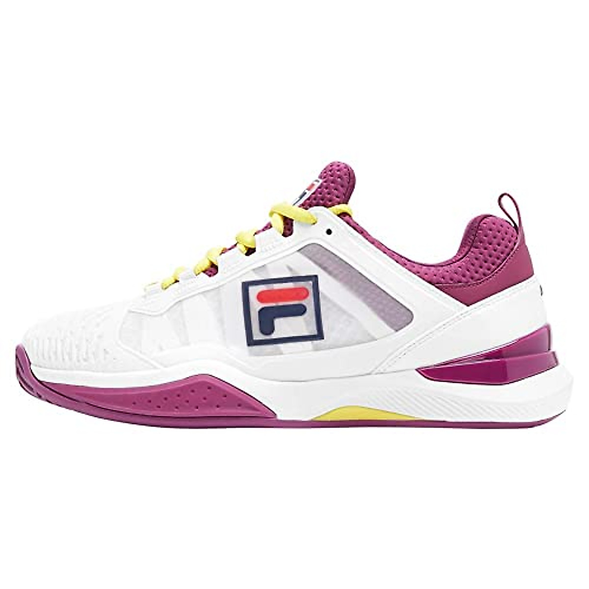Fila Women`s SpeedServe Energized Tennis Shoes White and Magenta Purple