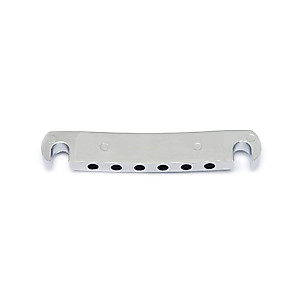 Metallor Tune-O-Matic Style Guitar Stop Bar Tailpiece for LP Les Paul SG Style Electric Guitar Parts Replacement Chrome.