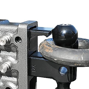 GEN-Y GH-523 MEGA-Duty Adjustable 5" Drop Hitch with GH-051 Dual-Ball, GH-032 Pintle Lock for 2" Receiver - 16,000 LB Towing Capacity - 2,000 LB Tongue Weight