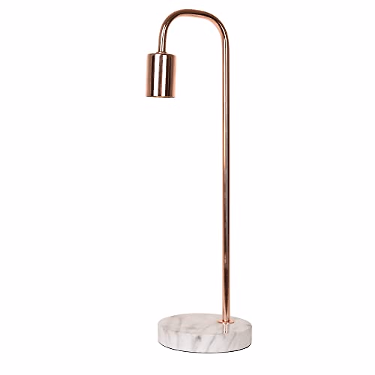 Catalina 20458-001 Modern Minimalist Sleek Faux Marble Table Lamp, 19", Rose Gold